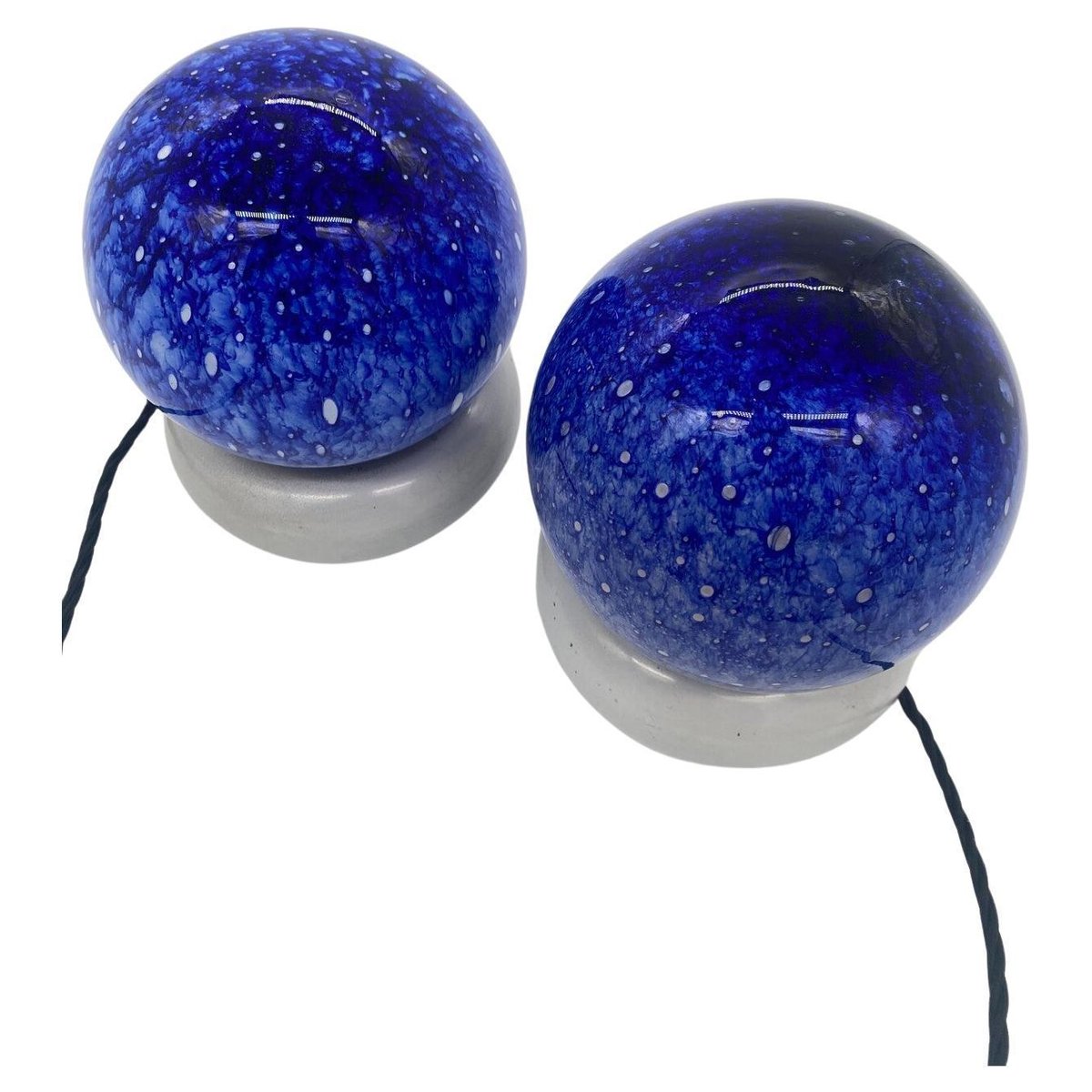 Temptation Glass and Ceramic Table Lamps attributed to Targetti Sankey ...