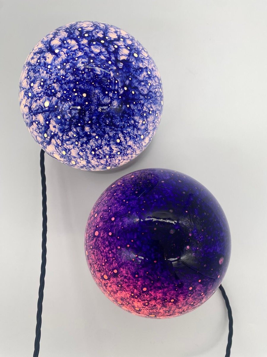 Temptation Glass and Ceramic Table Lamps attributed to Targetti Sankey ...