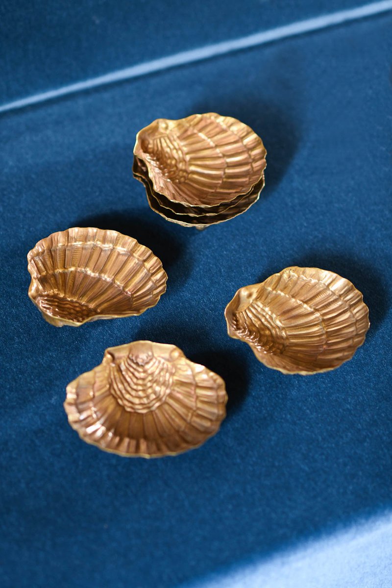 Brass Shell Ashtray, 1970s for sale at Pamono