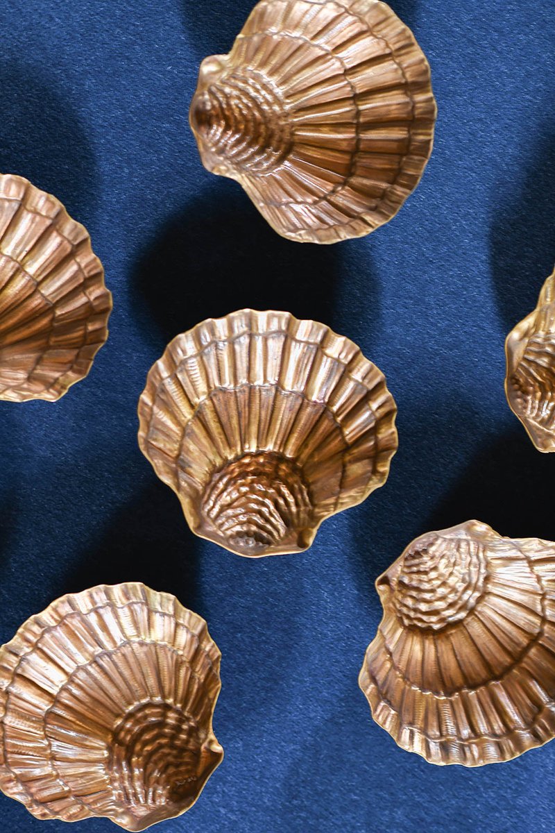 Brass Shell Ashtray, 1970s for sale at Pamono