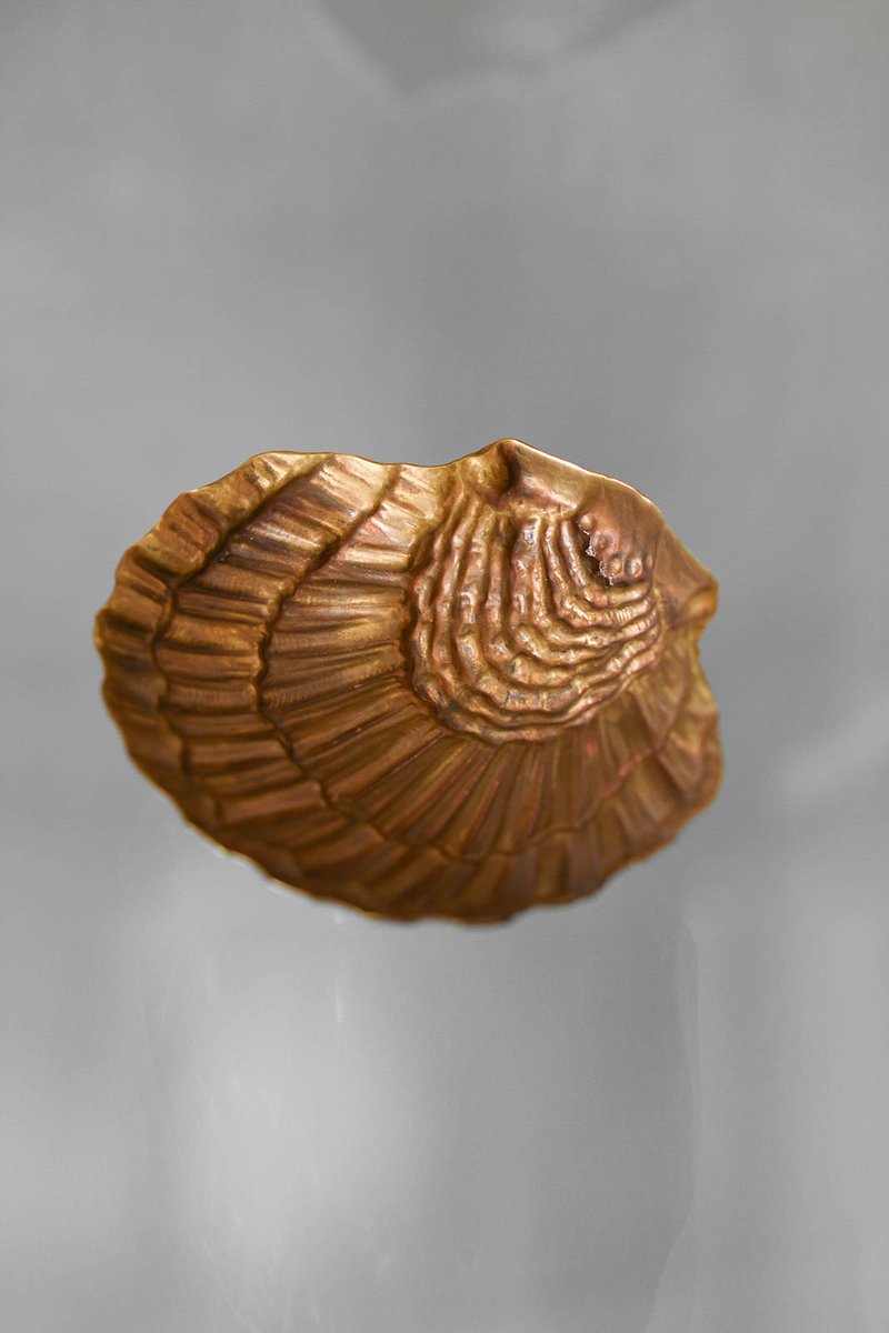Brass Shell Ashtray, 1970s for sale at Pamono