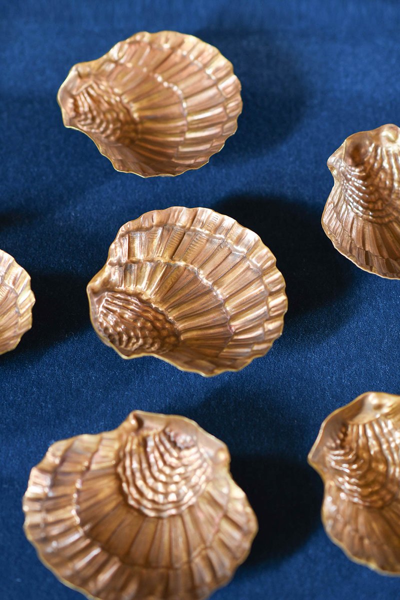 Brass Shell Ashtray, 1970s for sale at Pamono