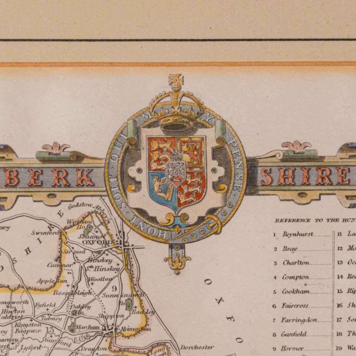 Antique English Berkshire Map for sale at Pamono