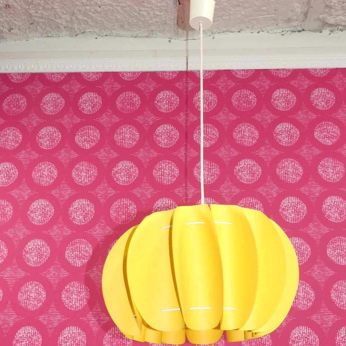 Yellow Plastic Ceiling Light in the style of Zicoli, 1970s for sale at ...