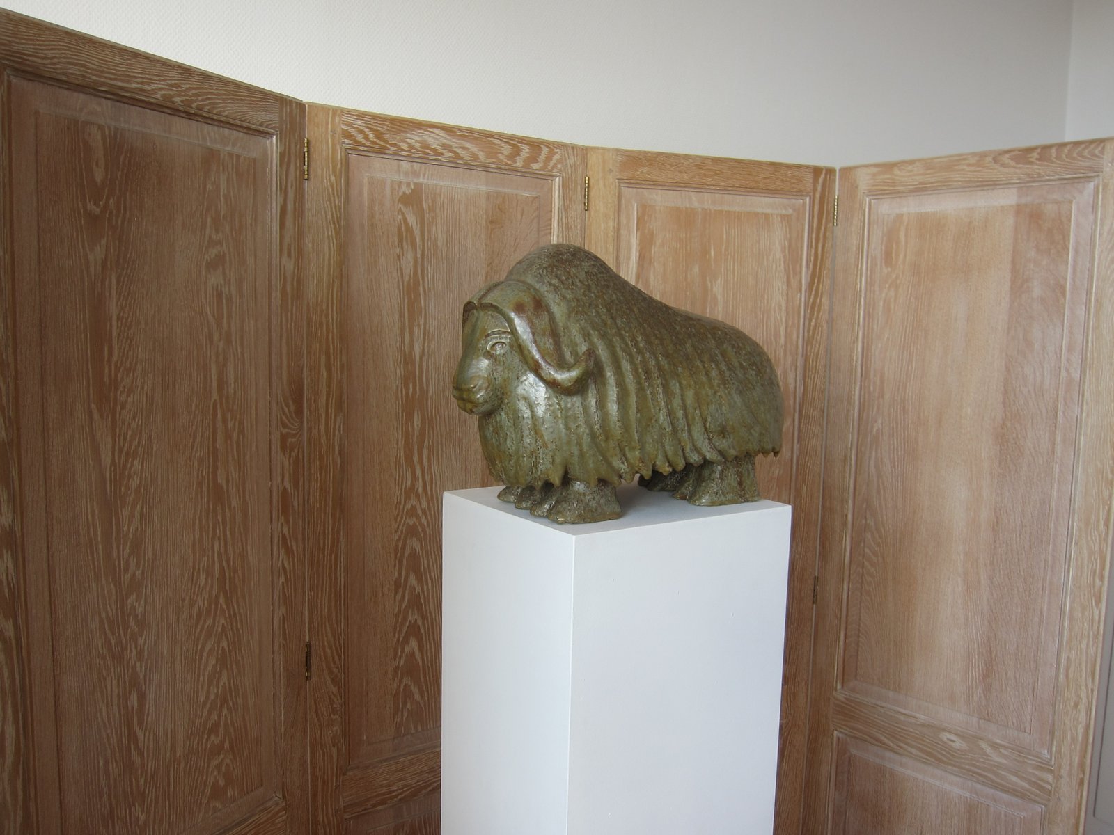 Scandinavian Artist, Large Yak Sculpture, 1950, Ceramic for sale at Pamono