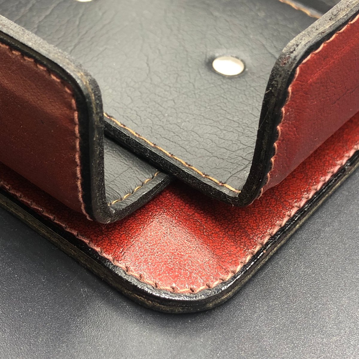 Leather Ashtray in Glass from Goldpfeil, 1970s for sale at Pamono