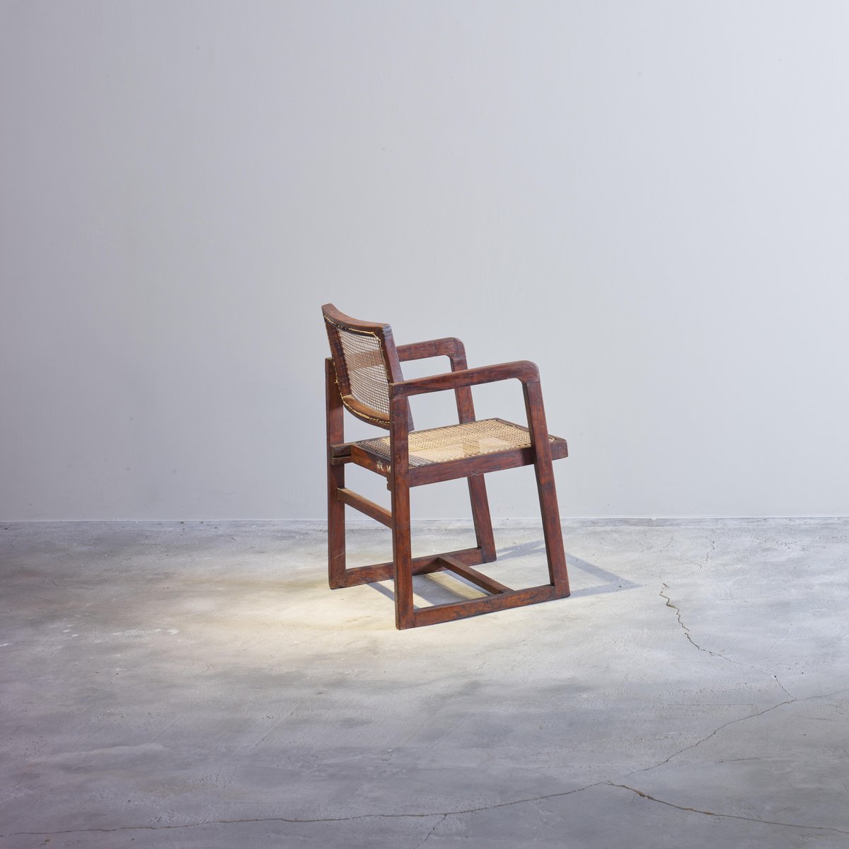 Mid-Century Modern PJ-SI-53-A Box Chair by Pierre Jeanneret, Chandigarh ...