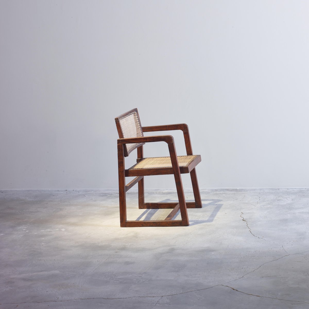 Mid-Century Modern PJ-SI-53-A Box Chair by Pierre Jeanneret, Chandigarh ...