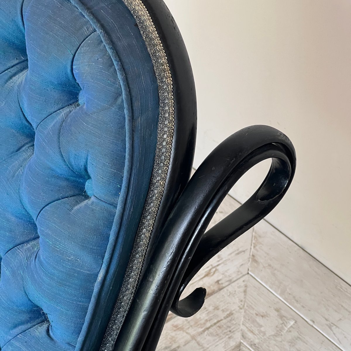 Small Victorian Ebonised Bentwood Rocking Chair, 1890s for sale at Pamono