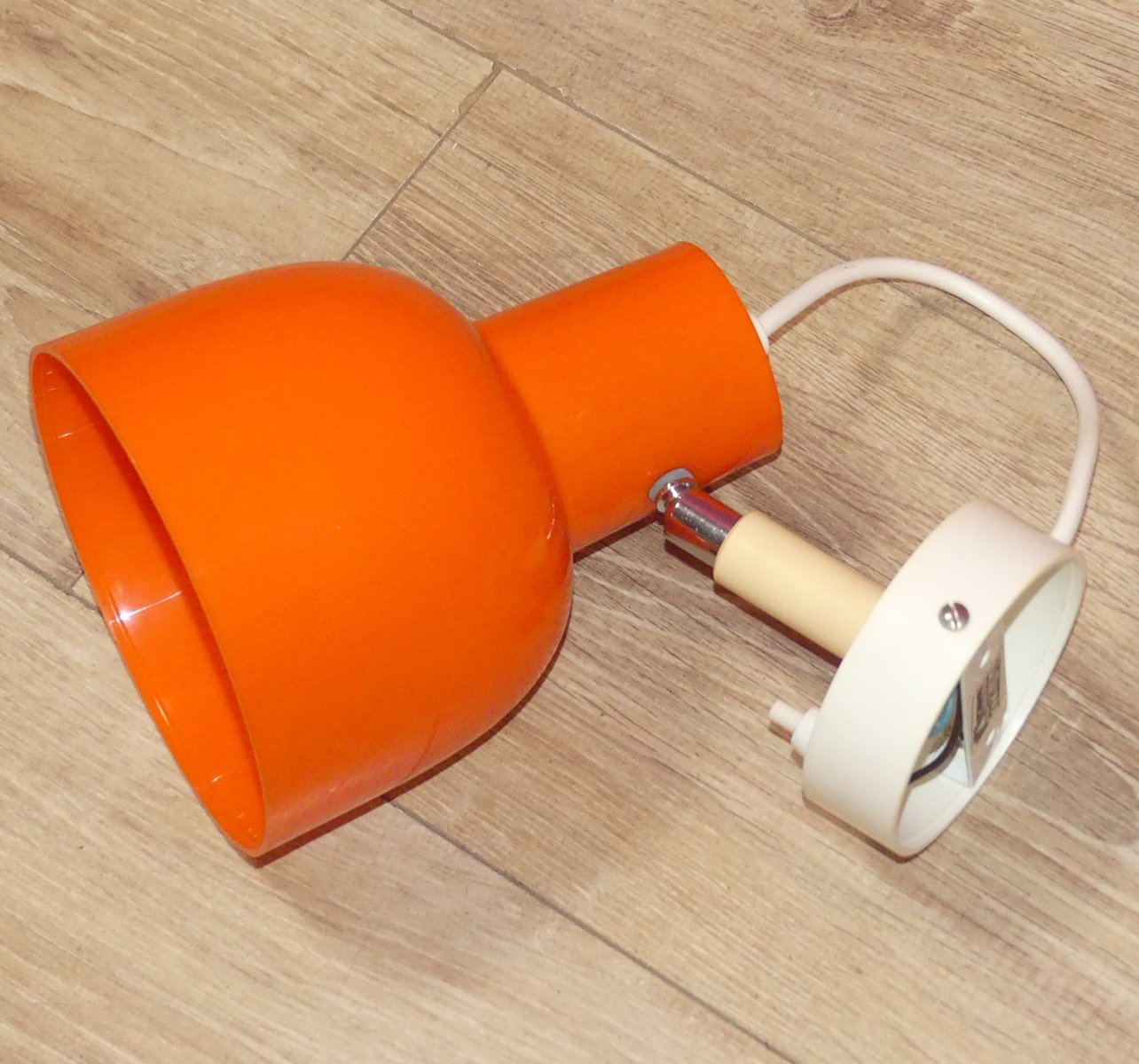 Small Orange Plastic Wall Lamp by Aro, 1970s for sale at Pamono