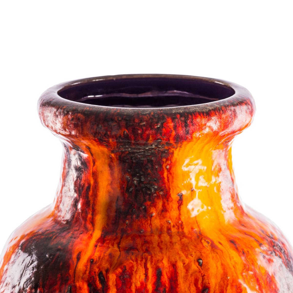 Large Fat Lava Model 608/50 Red Fire Floor Vase by Dumler & Breiden ...