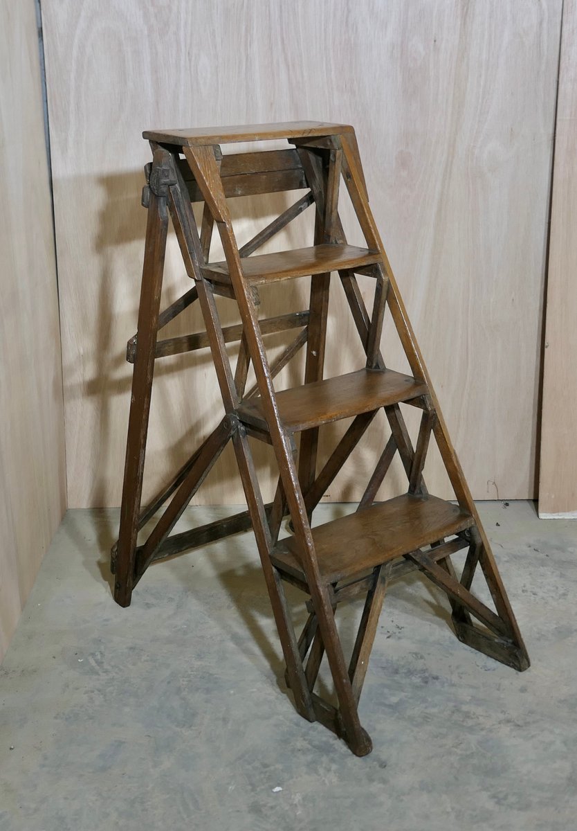 Victorian Alhathlat Shop Step Ladder, 1890s for sale at Pamono