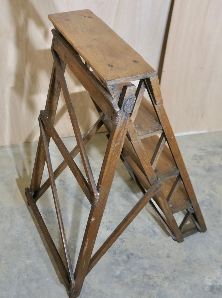 Victorian Alhathlat Shop Step Ladder, 1890s for sale at Pamono