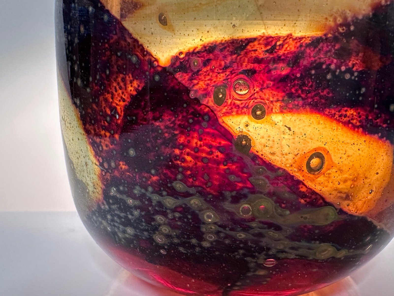 Art Glass Bottle-Shaped Vase by Eric Dobson, 1970s for sale at Pamono