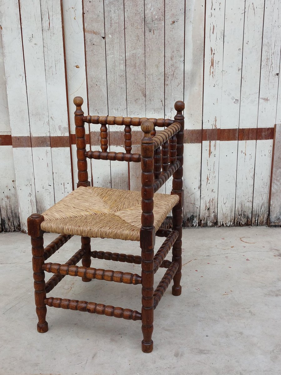 Bobbin Chair with Woven Seat for sale at Pamono