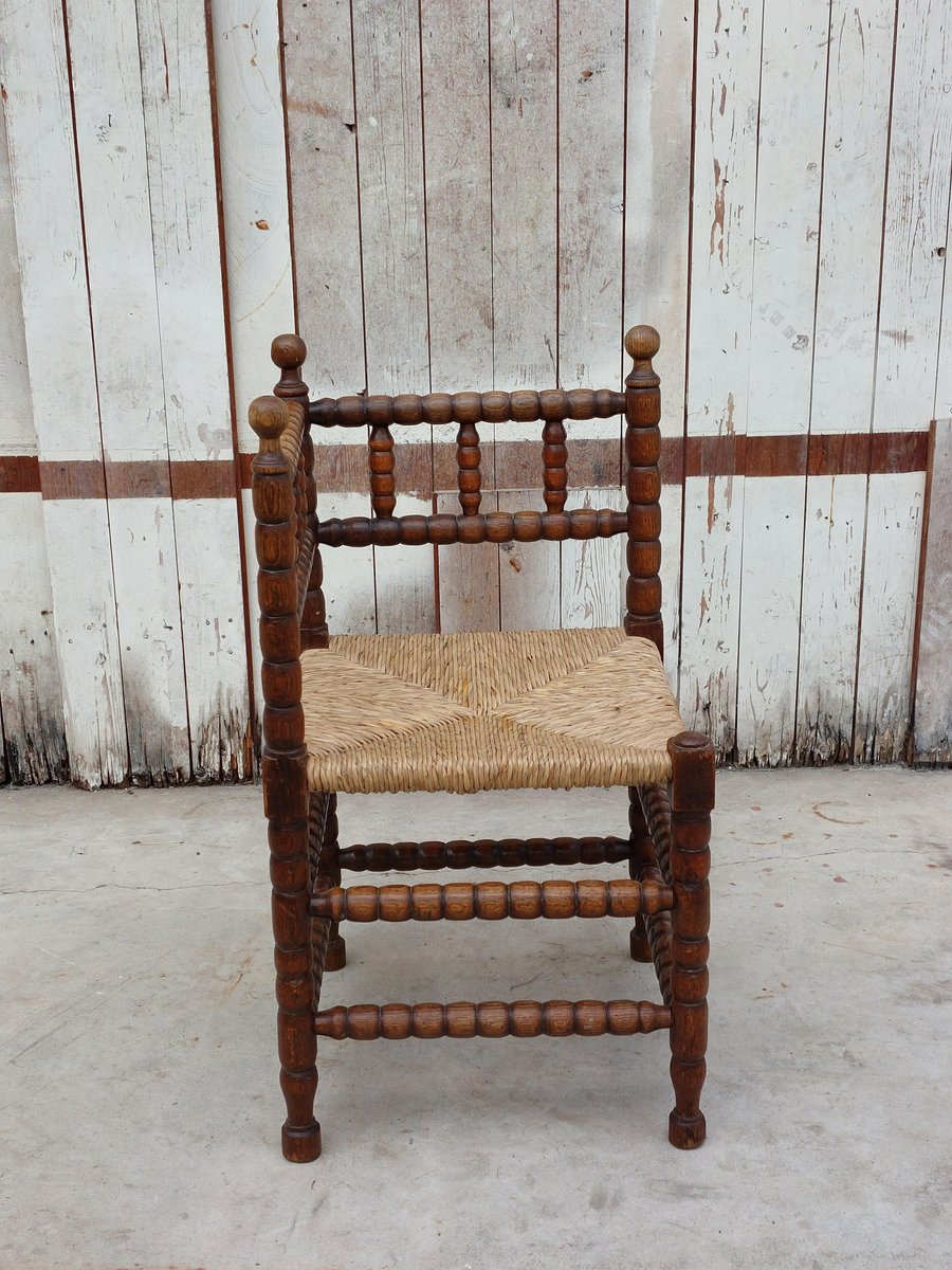 Bobbin Chair with Woven Seat for sale at Pamono