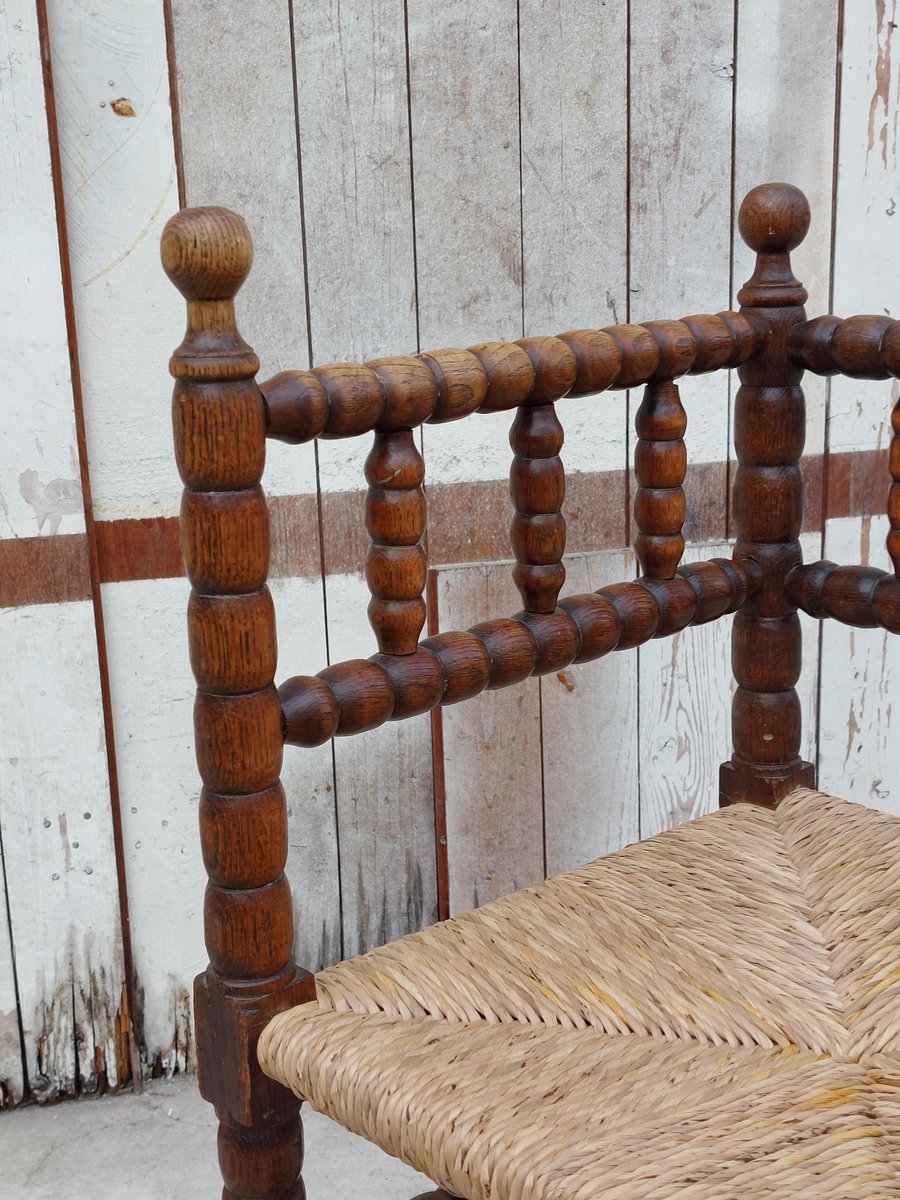 Bobbin Chair with Woven Seat for sale at Pamono