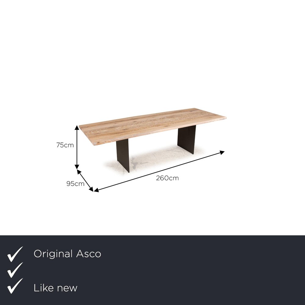 Asco Duo Rustical Holt Dining Table in Brown Oak for sale at Pamono