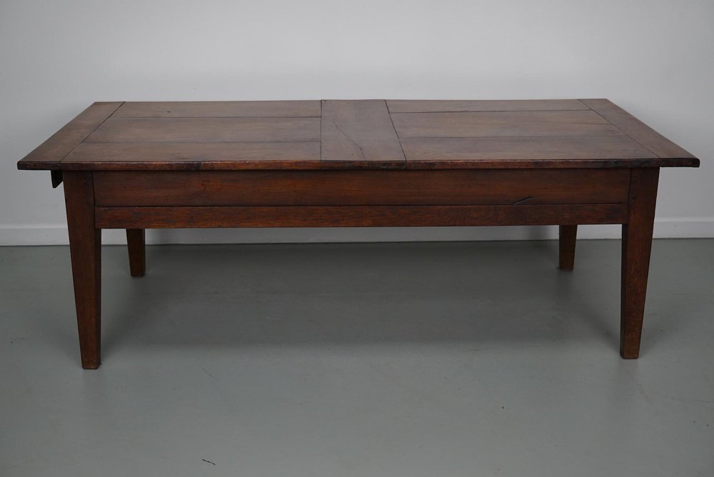 French Rustic Oak Coffee Table for sale at Pamono
