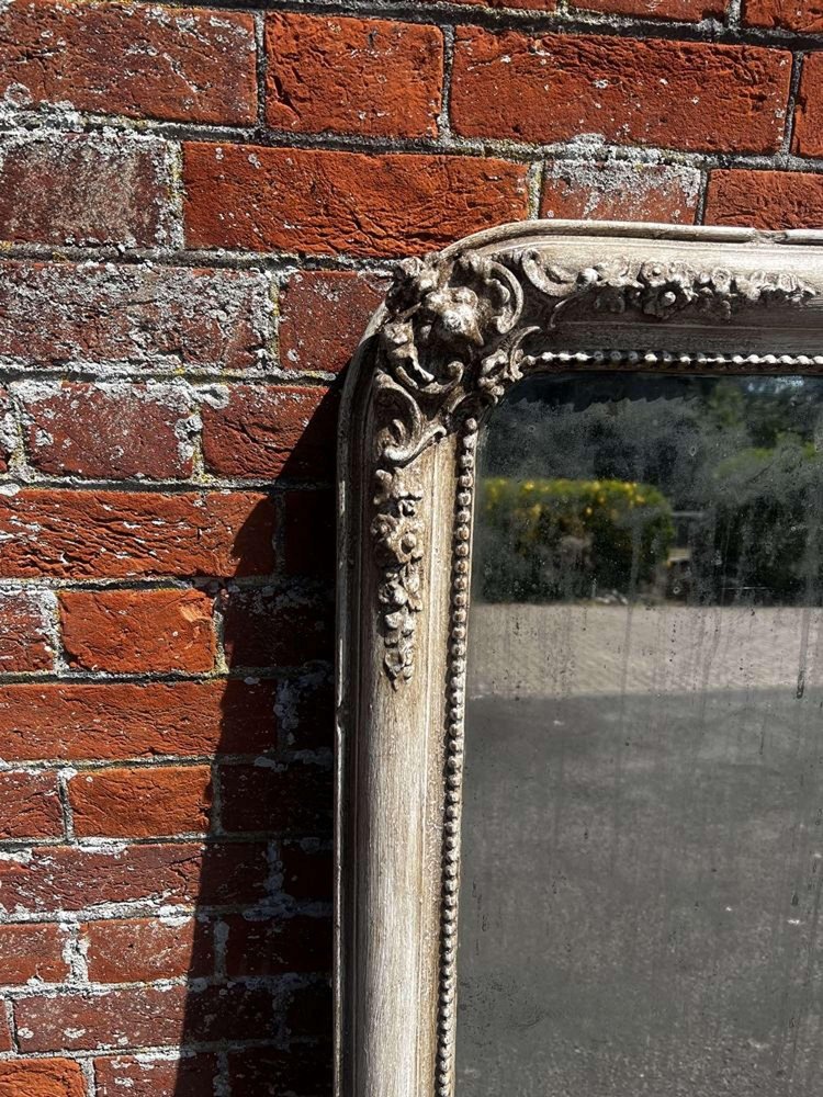 Large Antique 19th Century French Painted Mirror for sale at Pamono