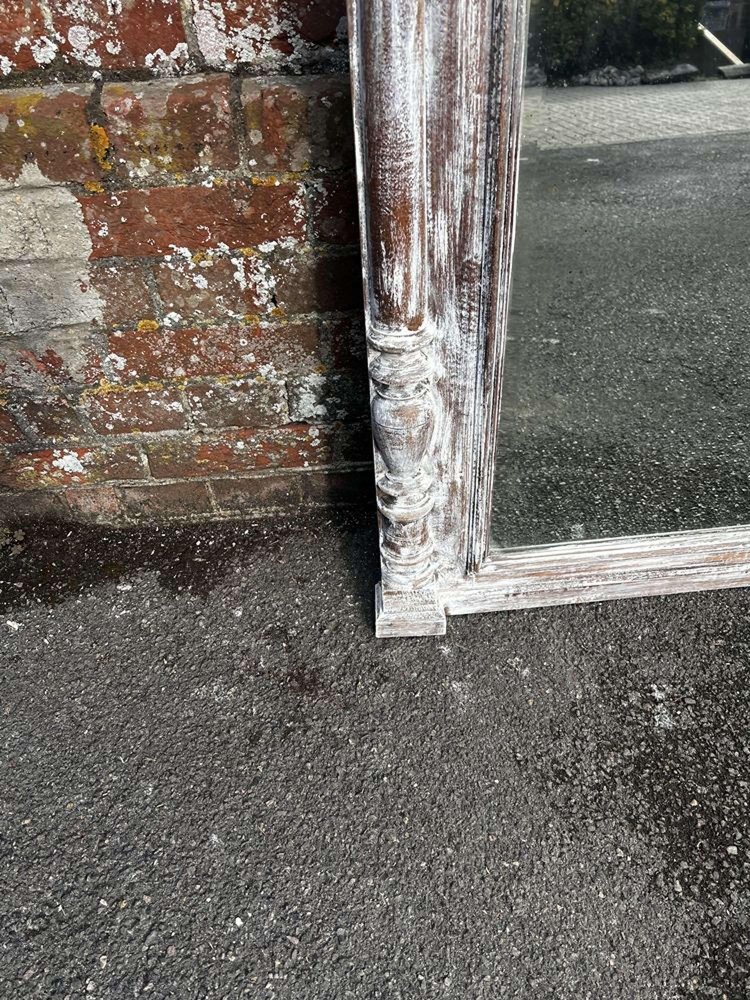 Large 19th Century French Column Mirror for sale at Pamono