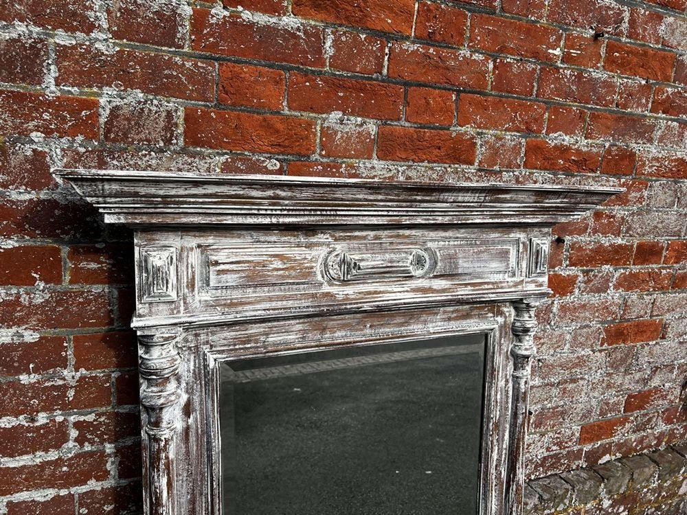 Large Antique 19th Century French Column Mirror for sale at Pamono