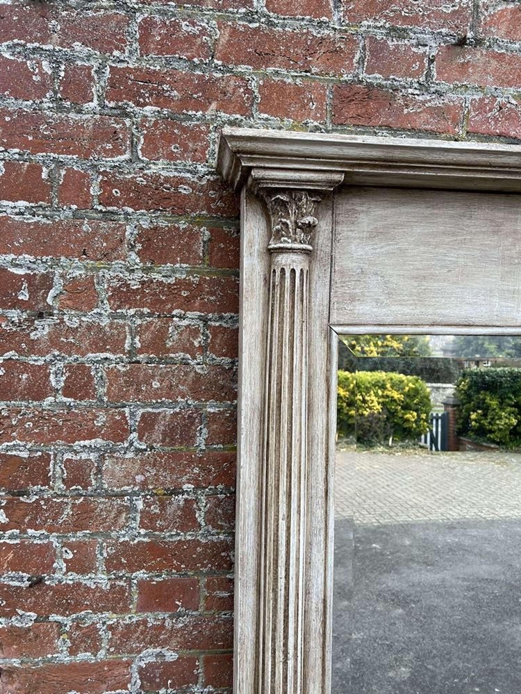 Large Antique 19th Century French Painted Column Mirror for sale at Pamono