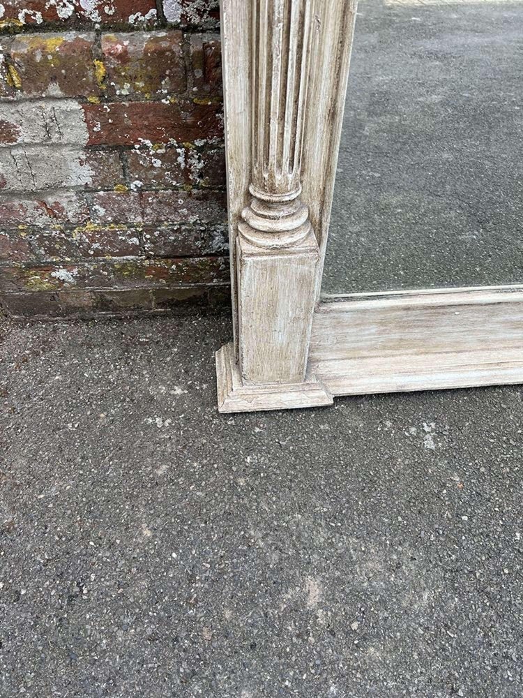 Large Antique 19th Century French Painted Column Mirror for sale at Pamono