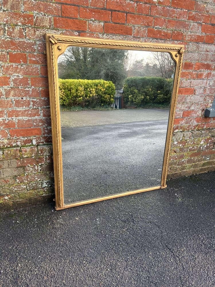 Large Antique 19th Century English Gilt Rope Twist Mirror for sale at ...