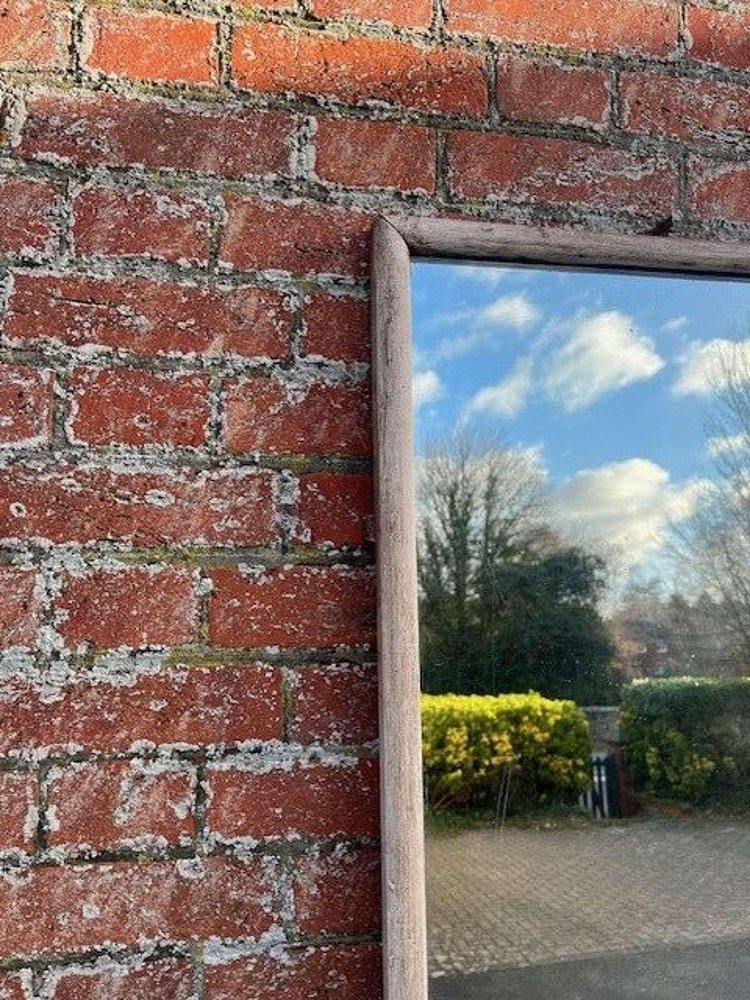 Large Antique French Painted Plain Bistro Mirror for sale at Pamono