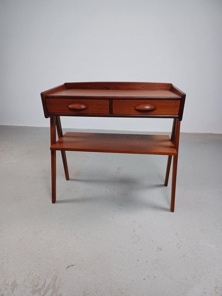 Fully Restored Danish Entry Table in Teak from Søren Rasmussen, 1950s ...