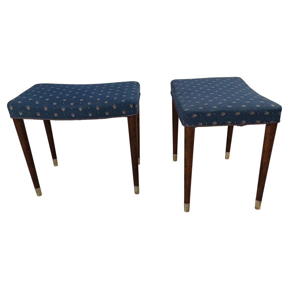 Restored Danish Art Deco Stools by Robert Rasmussen, 1930s, Set of 2 ...
