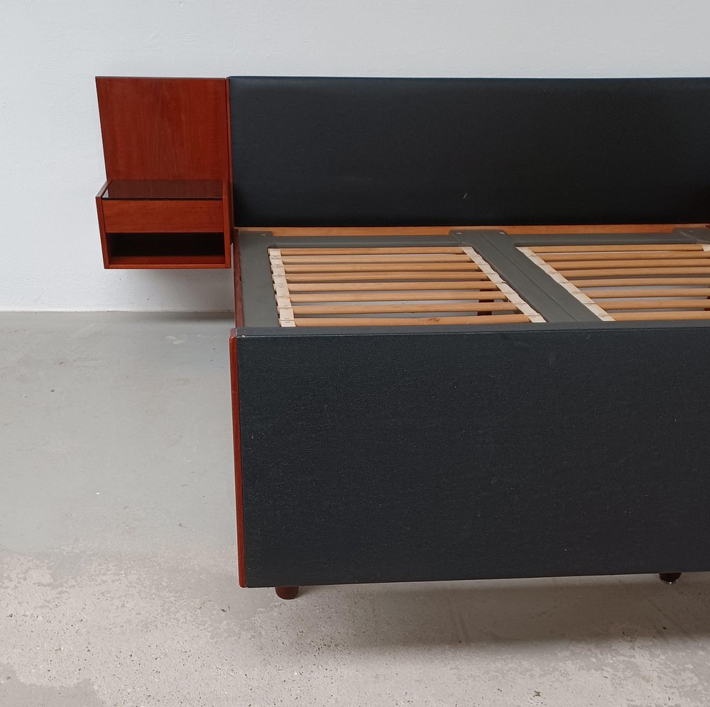 Fully Restored Queen Size Teak Bed with Nightstands by Hans J. Wegner ...