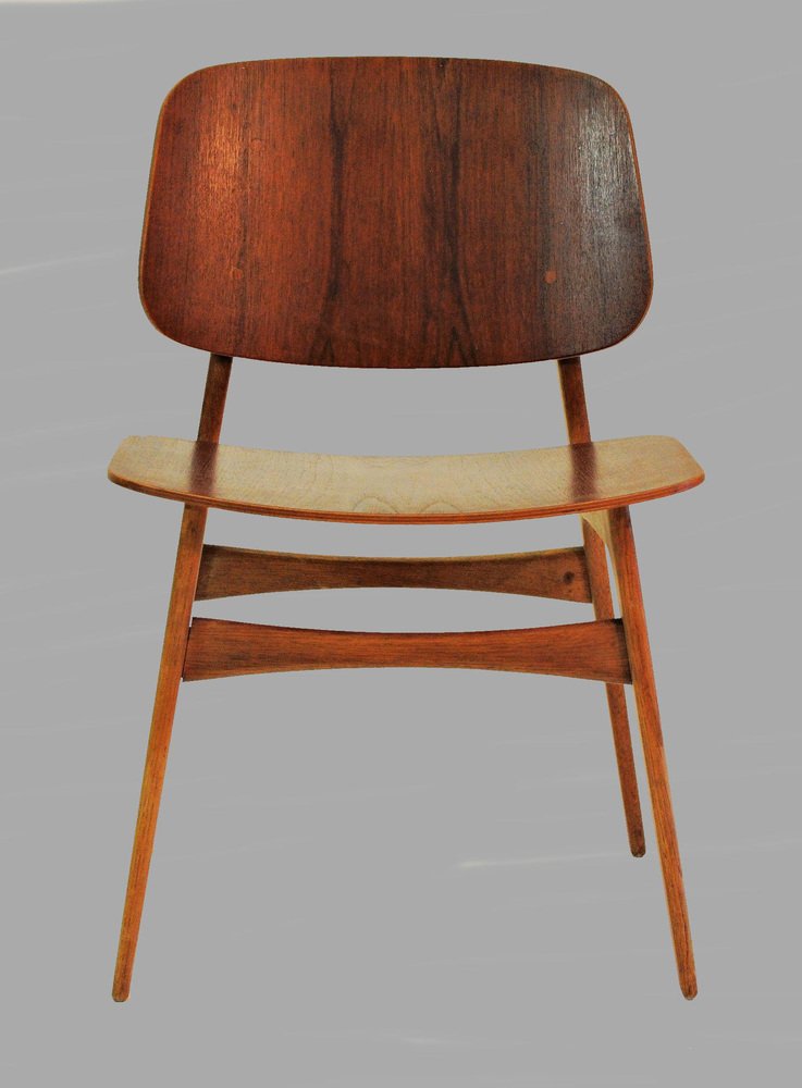 Shell Chairs in Oak and Teak attributed to Børge Mogensen, 1950s, Set ...