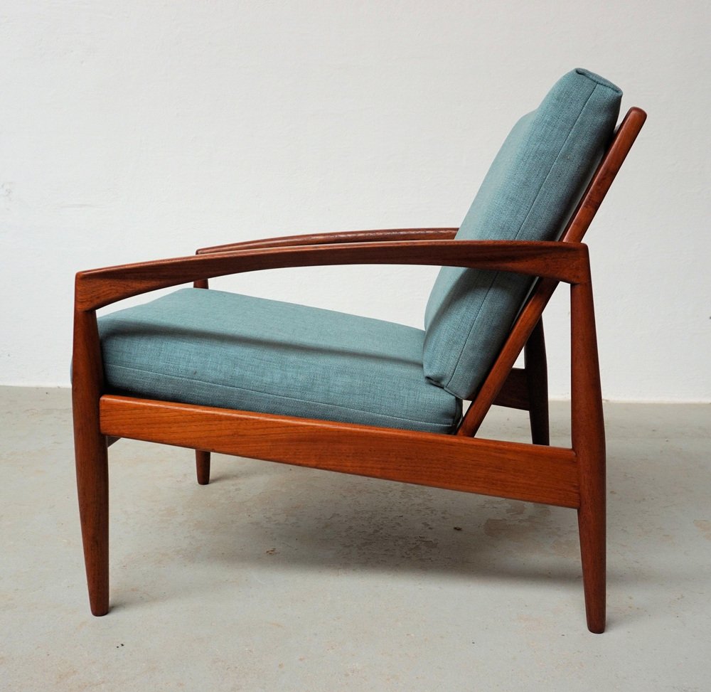 Teak Paper Knife Lounge Chair by Kai Kristiansen for Magnus Olesen ...
