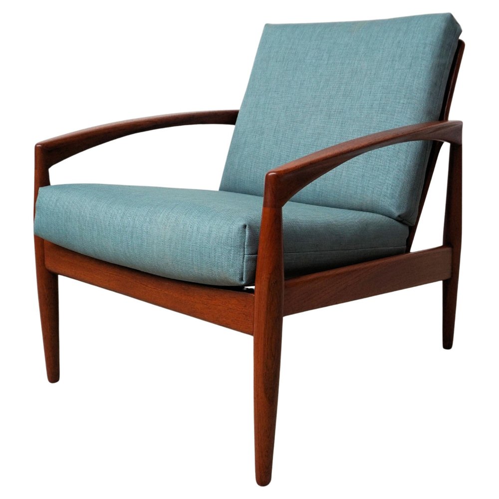 Teak Paper Knife Lounge Chair by Kai Kristiansen for Magnus Olesen ...