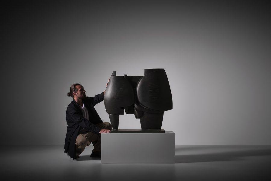 Large Abstract Bronze Sculpture by Maurice Perrenoud, 1890s for sale at ...