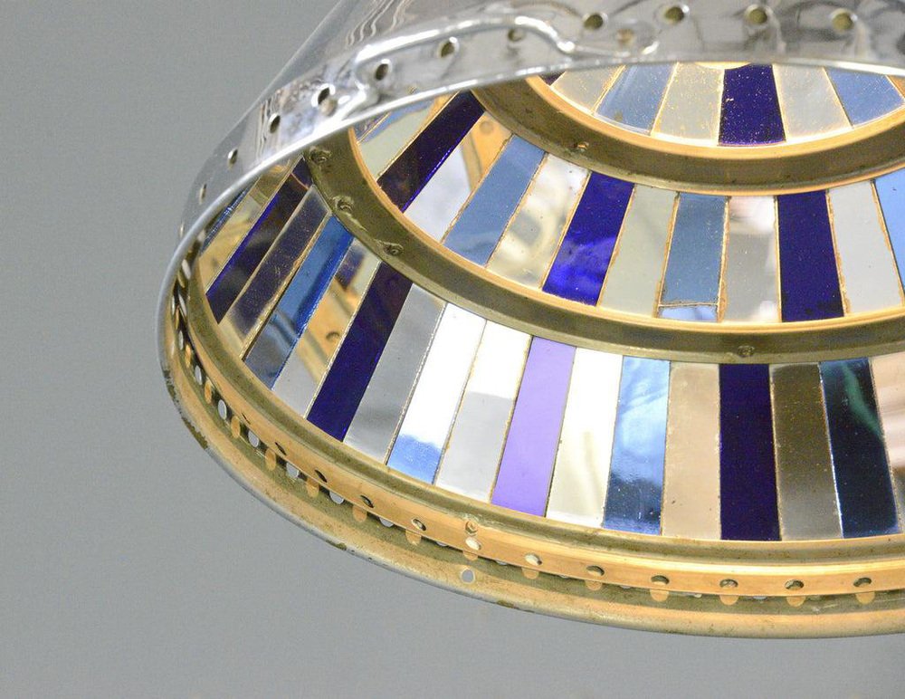 Copper & Mercury Glass Pendant Light, 1910s for sale at Pamono