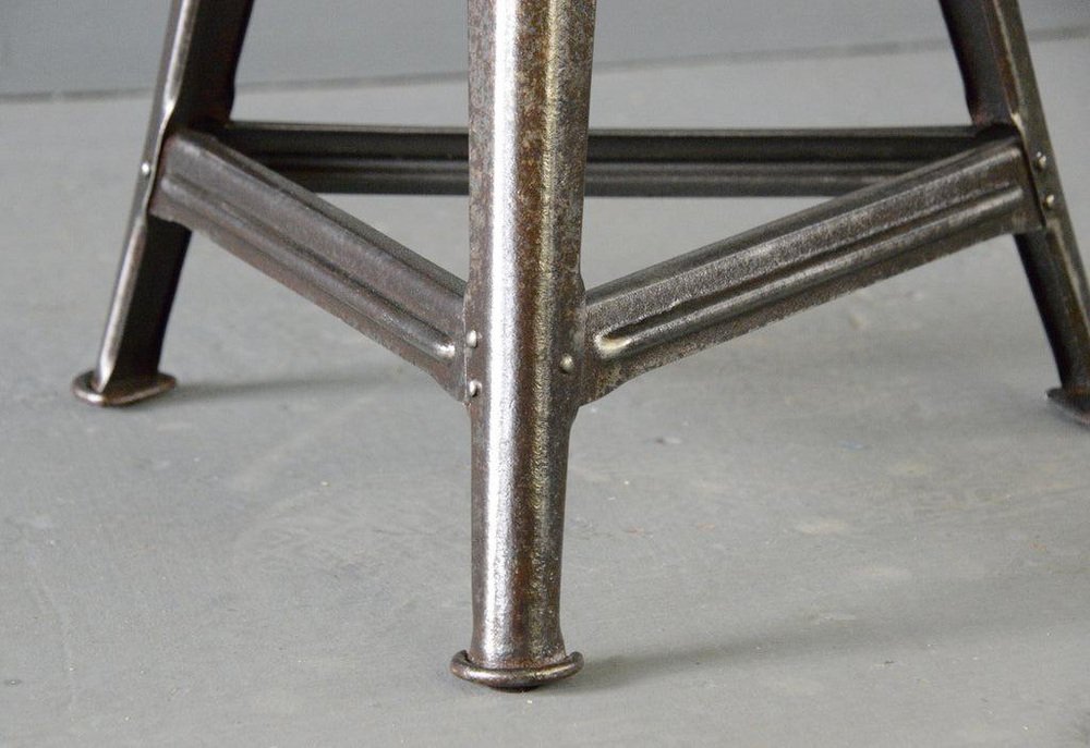 Industrial Factory Stool by Rowac, 1920s for sale at Pamono