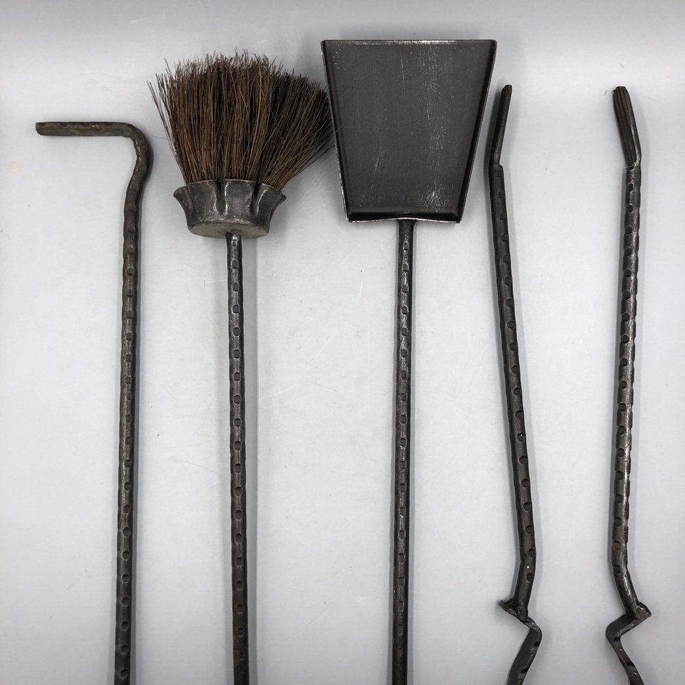 Cheminée en Fer Forgé, 1940s, Set de 4 en vente sur Pamono