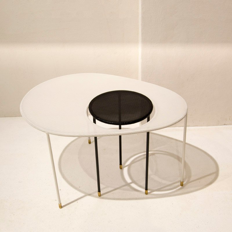 Kangaroo Coffee Tables by Mathieu Matégot, Set of 2 for sale at Pamono