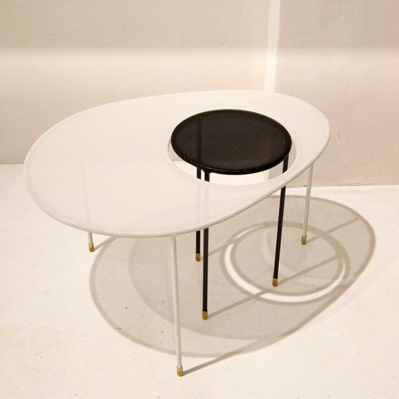 Kangaroo Coffee Tables by Mathieu Matégot, Set of 2 for sale at Pamono