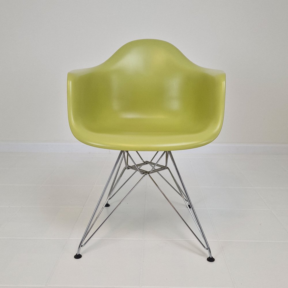 Green Eames Dar Armchairs by Charles & Ray Eames for Vitra, 2004, Set of 8 for sale at Pamono