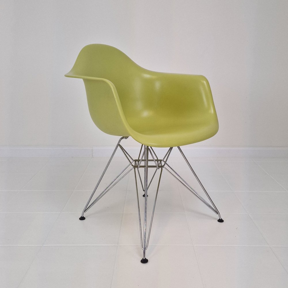 Green Eames Dar Armchairs by Charles & Ray Eames for Vitra, 2004, Set of 8 for sale at Pamono