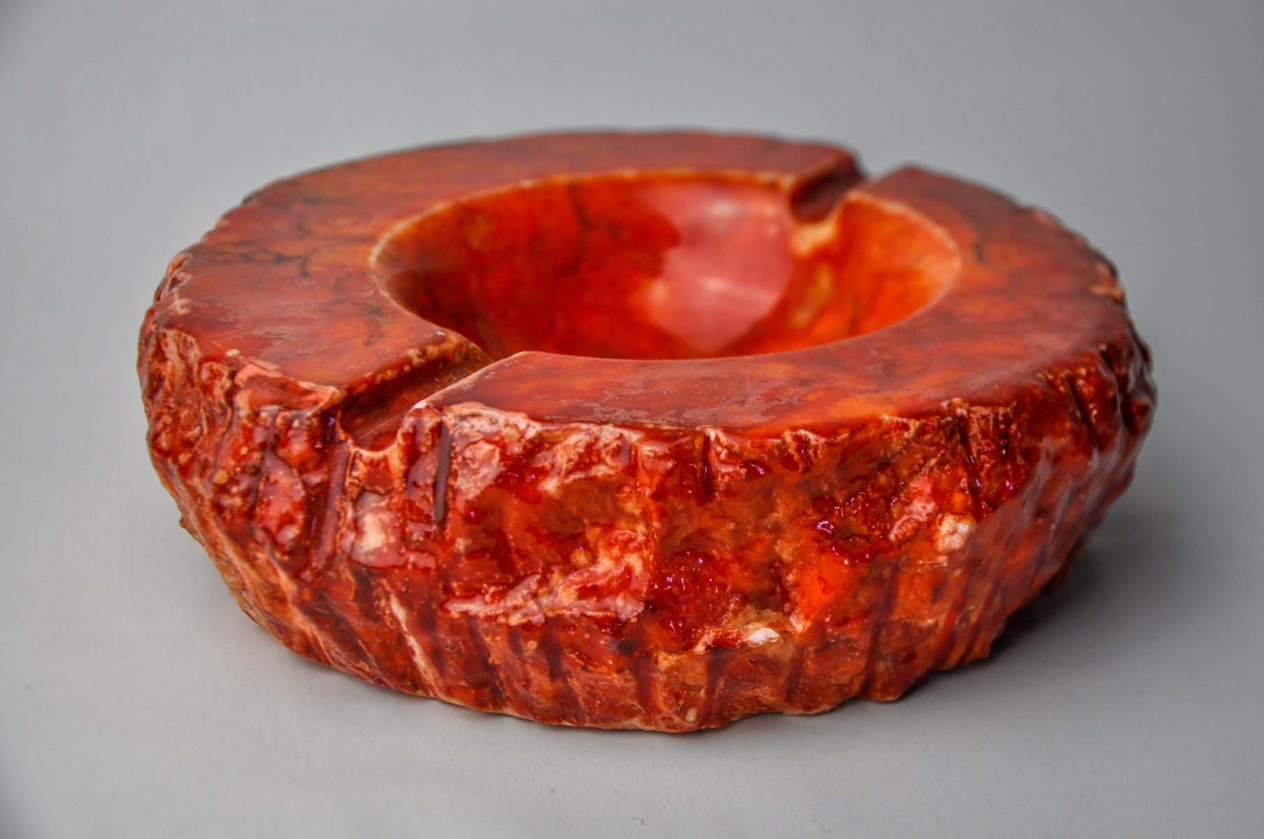 Red Alabaster Ashtray by Romano Bianchi, Italy, 1970s for sale at Pamono