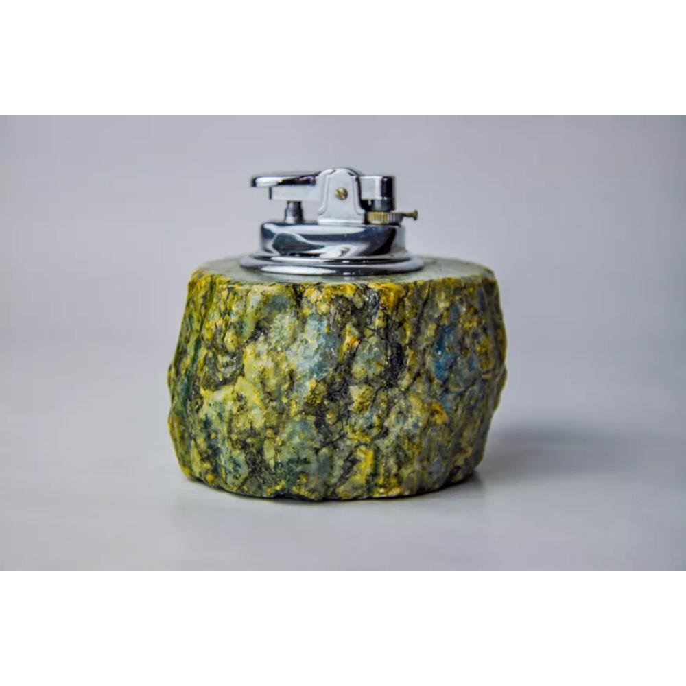 Green Alabaster Lighter by Romano Bianchi, Italy, 1970 for sale at Pamono