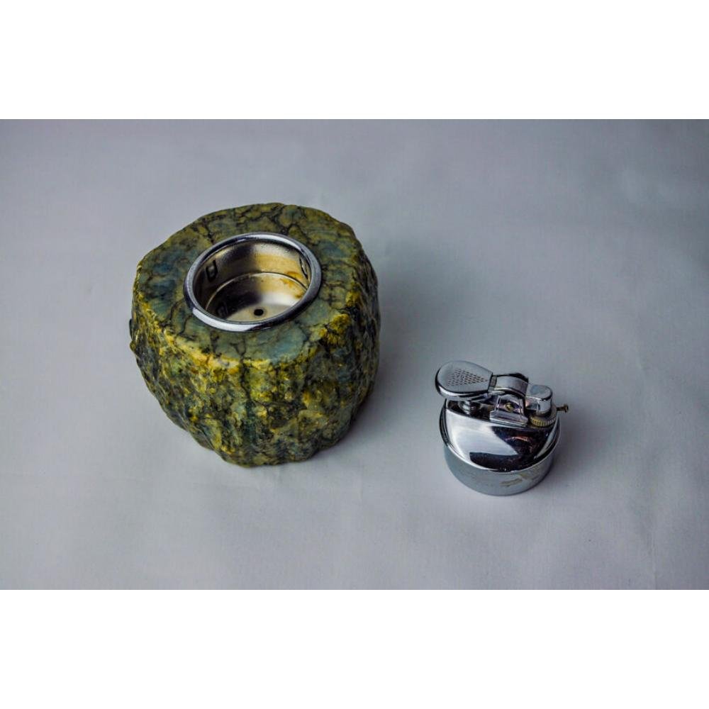 Green Alabaster Lighter by Romano Bianchi, Italy, 1970 for sale at Pamono