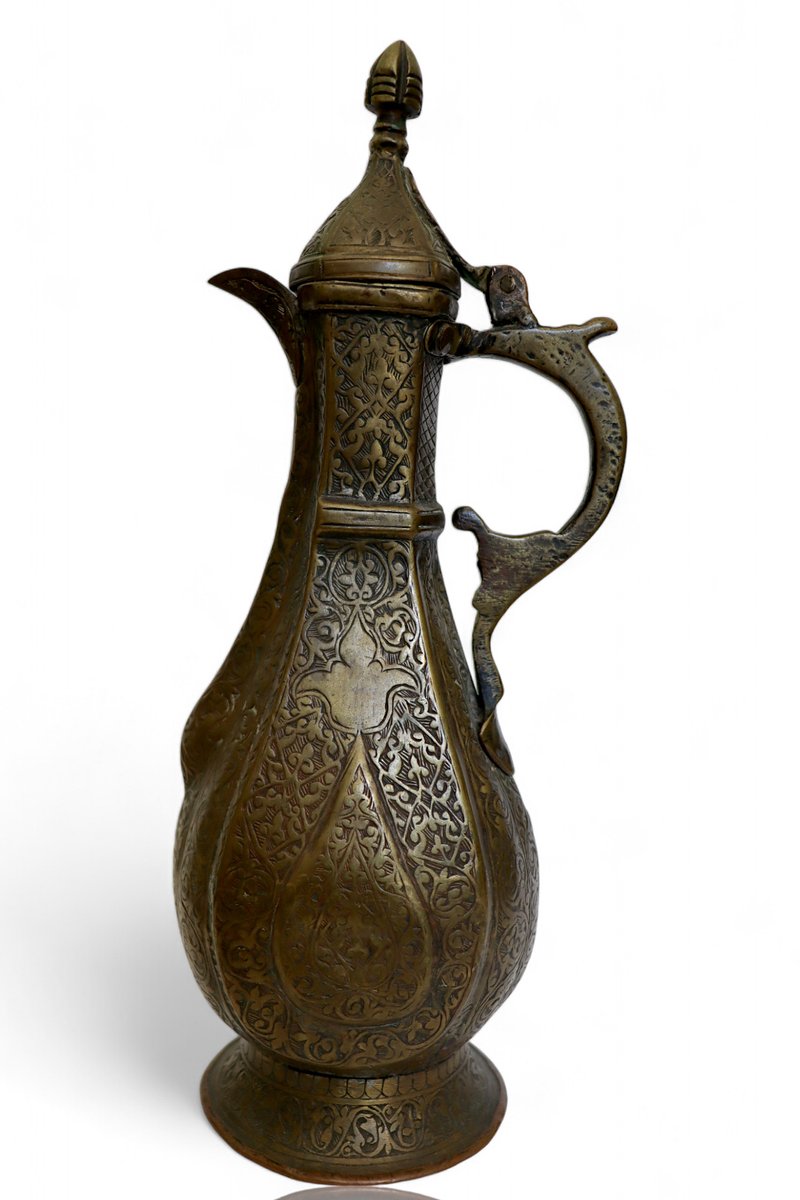 Antique Islamic Teapot in Brass Bukhara, 1900s for sale at Pamono