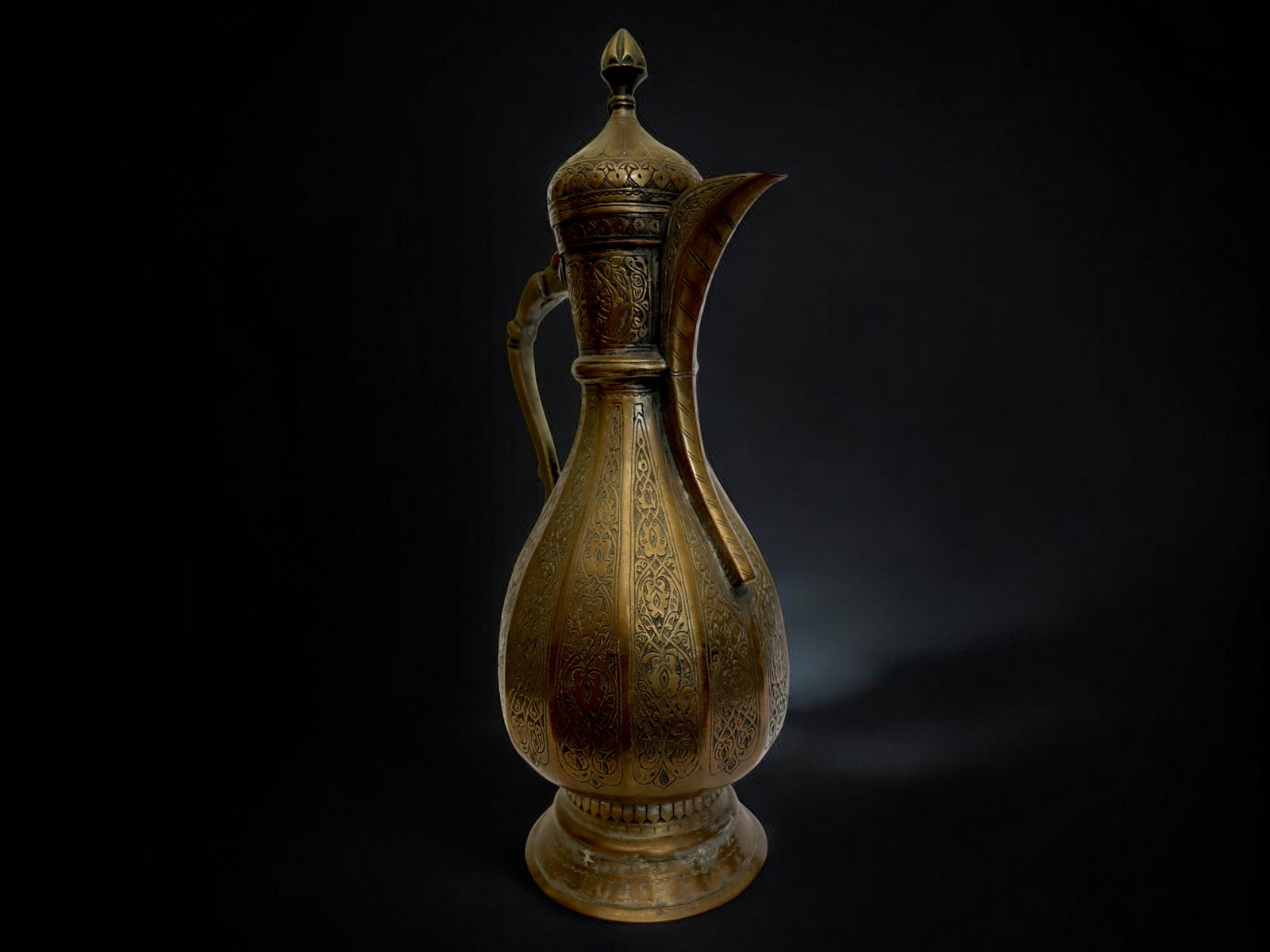 Antique Islamic Teapot in Brass Bukhara, 1900s for sale at Pamono
