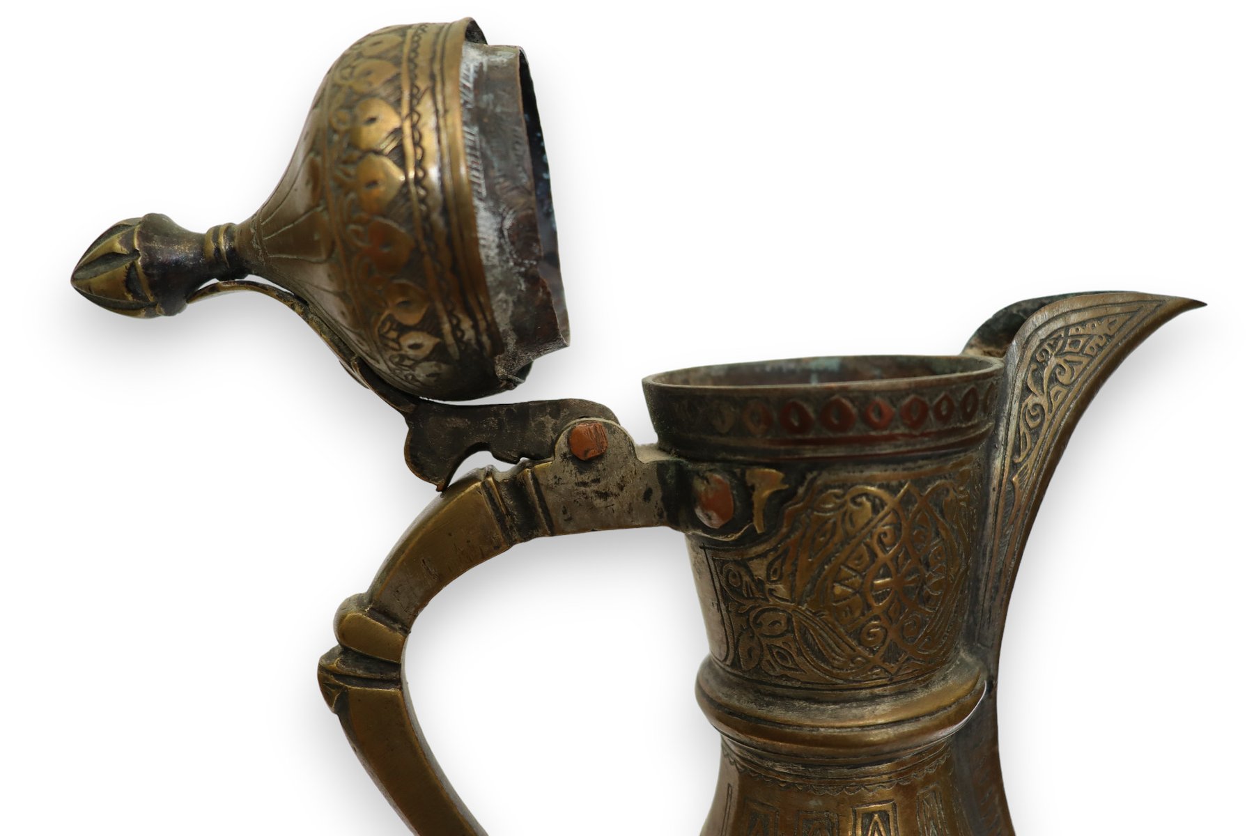Antique Islamic Teapot in Brass Bukhara, 1900s for sale at Pamono
